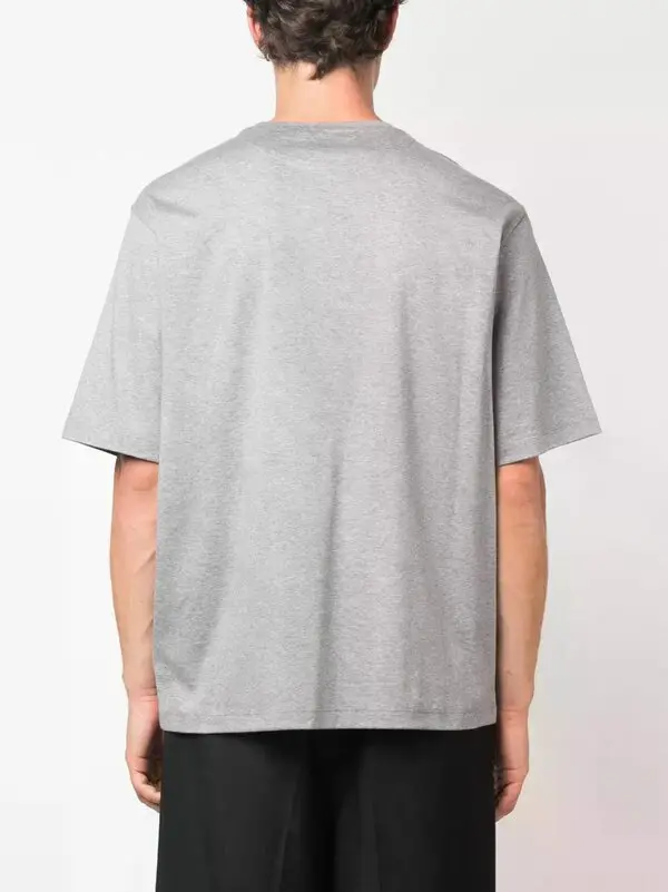 Prada Triangle-logo Cotton T-shirt - Grey