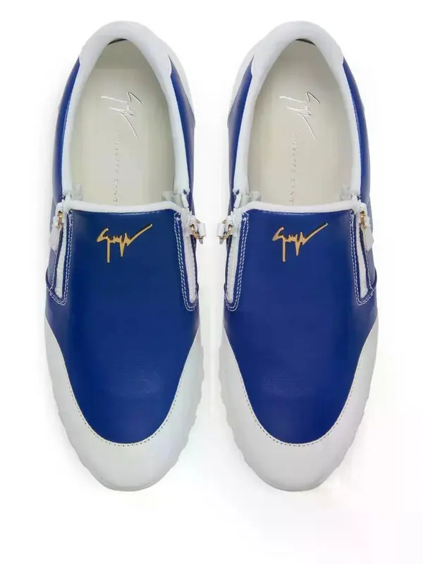 GIUSEPPE ZANOTTI Ilde Run Double-zip Low-top Sneakers - Blue