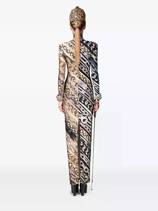 AREA Chain Link-print Dress