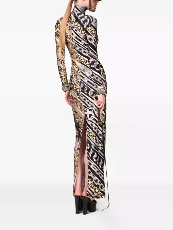 AREA Chain Link-print Dress