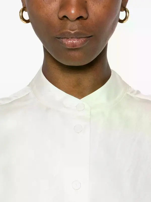 RÓHE Silk Band Collar Shirt