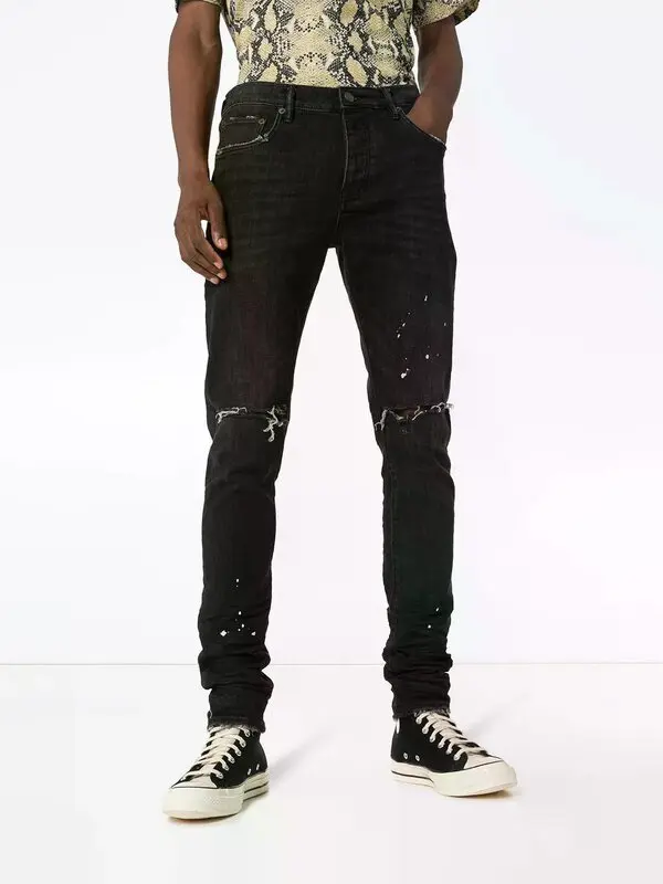 PURPLE BRAND Distressed Ripped Knee Jeans