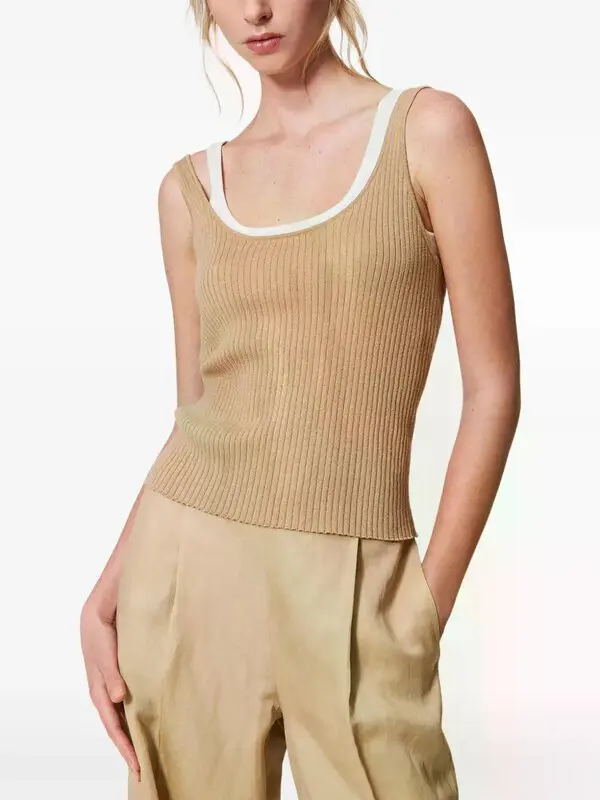 TWINSET Trompe-l'œil Fitted Knit Top