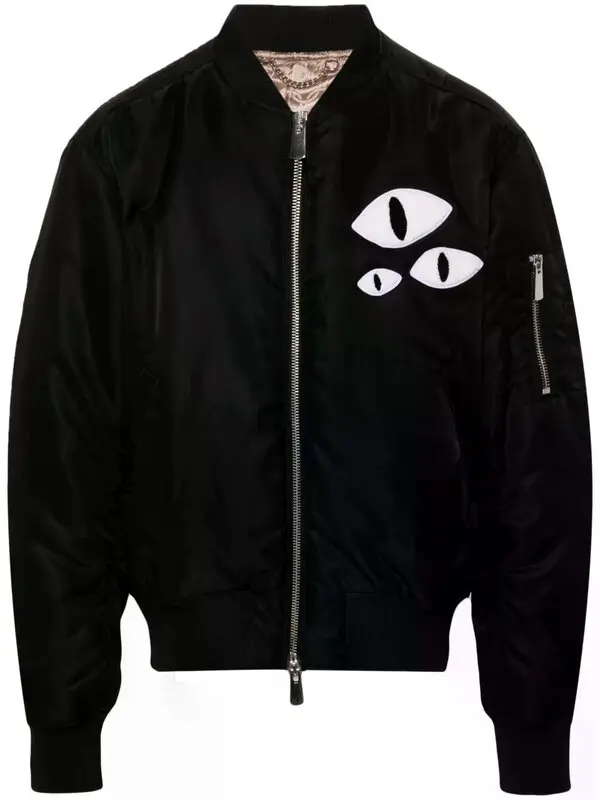 CHARLES JEFFREY Eye-patch Padded Bomber Jacket