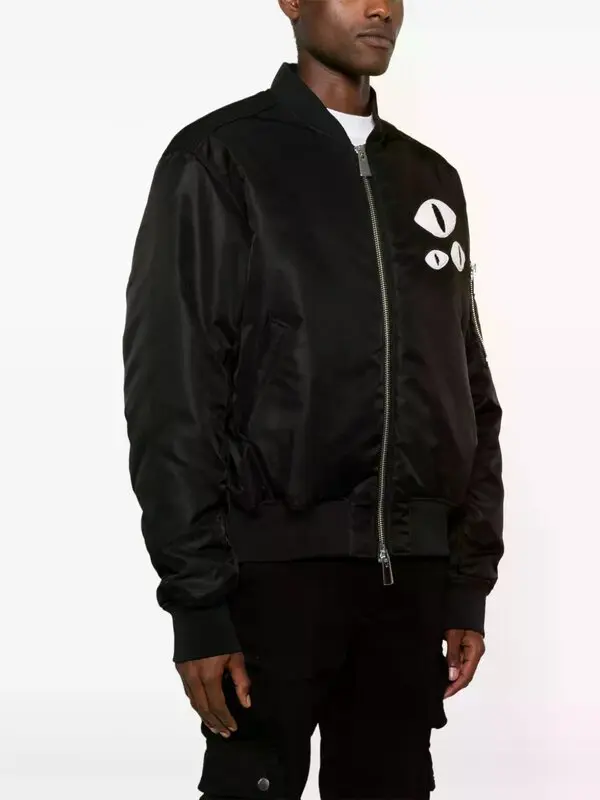 CHARLES JEFFREY Eye-patch Padded Bomber Jacket