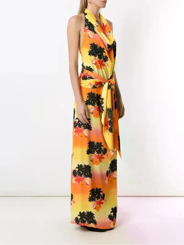 AMIR SLAMA Printed Long Dress
