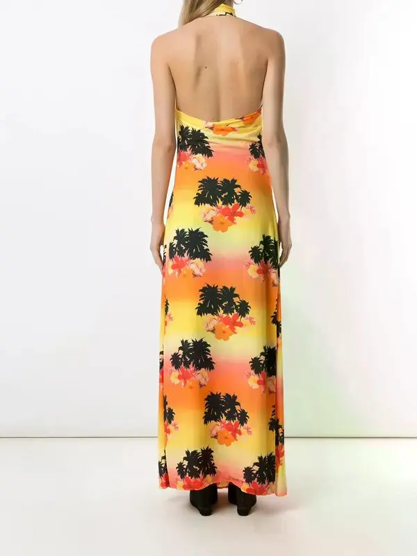 AMIR SLAMA Printed Long Dress