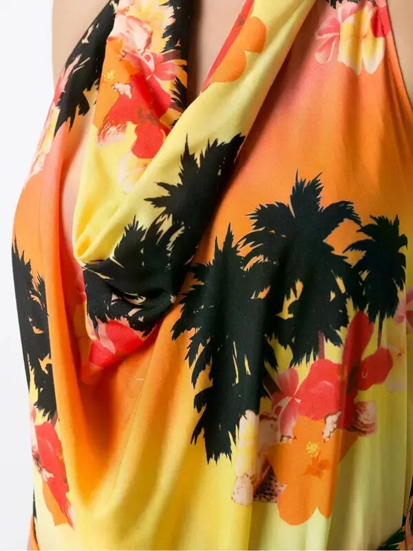 AMIR SLAMA Printed Long Dress