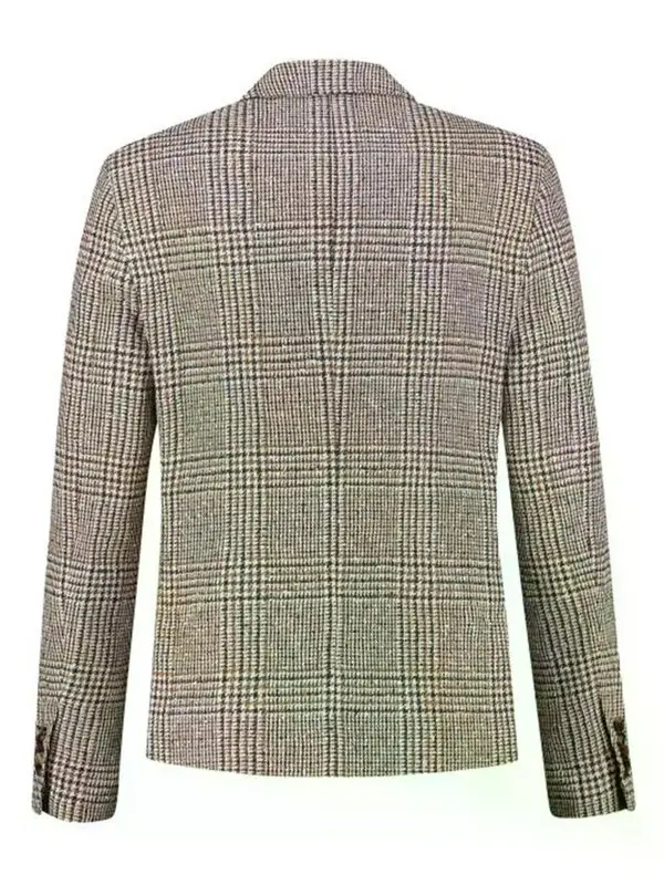 LARDINI Brooch-detail Single-breasted Blazer - Brown