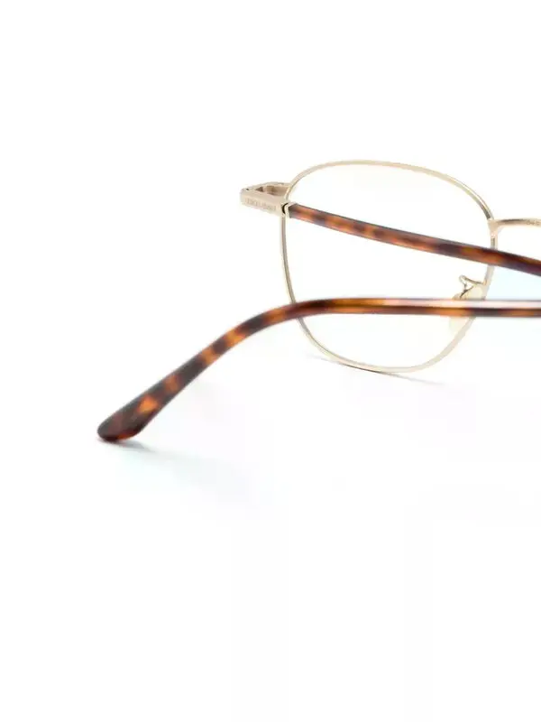 Giorgio Armani Logo-engraved Square-frame Glasses