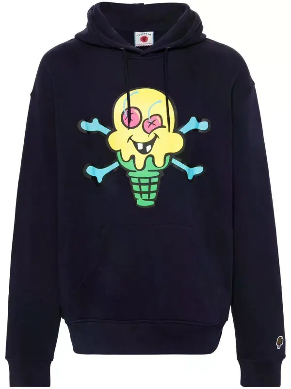 ICECREAM Cones And Bones Cotton Hoodie