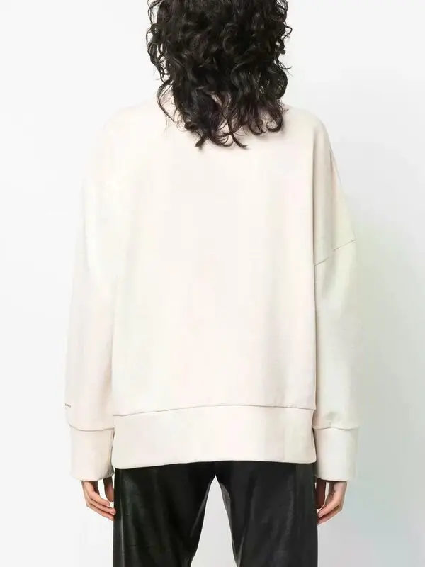 Stella McCartney Chain-link Cotton Sweatshirt - Neutrals