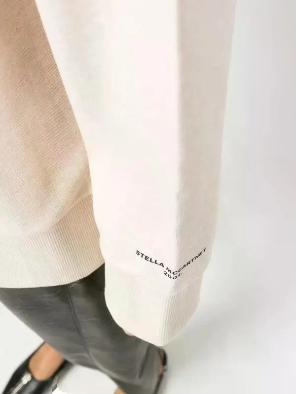 Stella McCartney Chain-link Cotton Sweatshirt - Neutrals