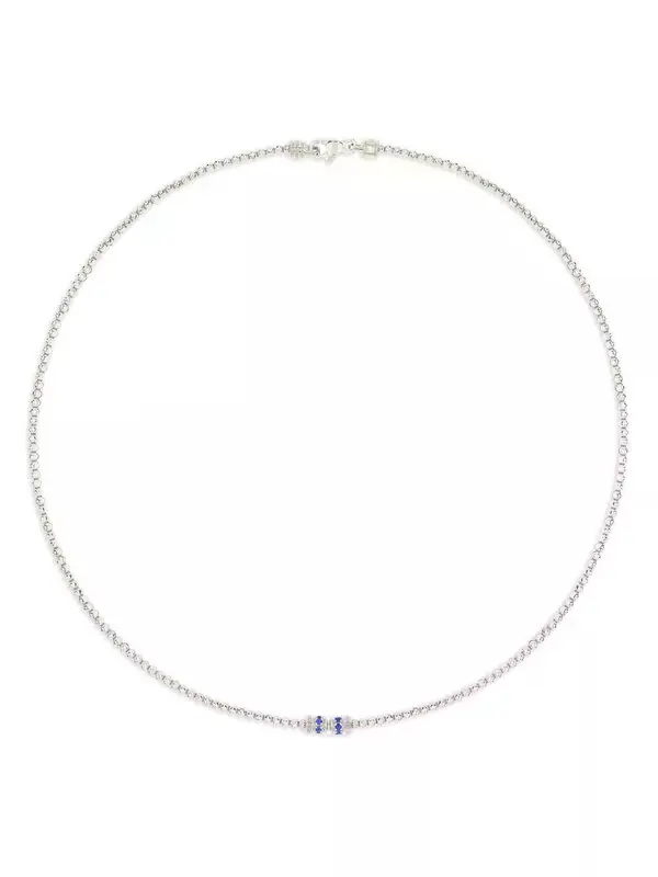 OFFICINA BERNARDI 18kt White Gold, Sapphire, And Diamond Necklace - Silver