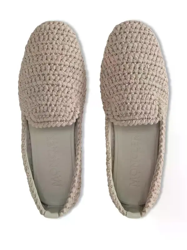 Moncler Braided Slip-on Loafers - Neutrals
