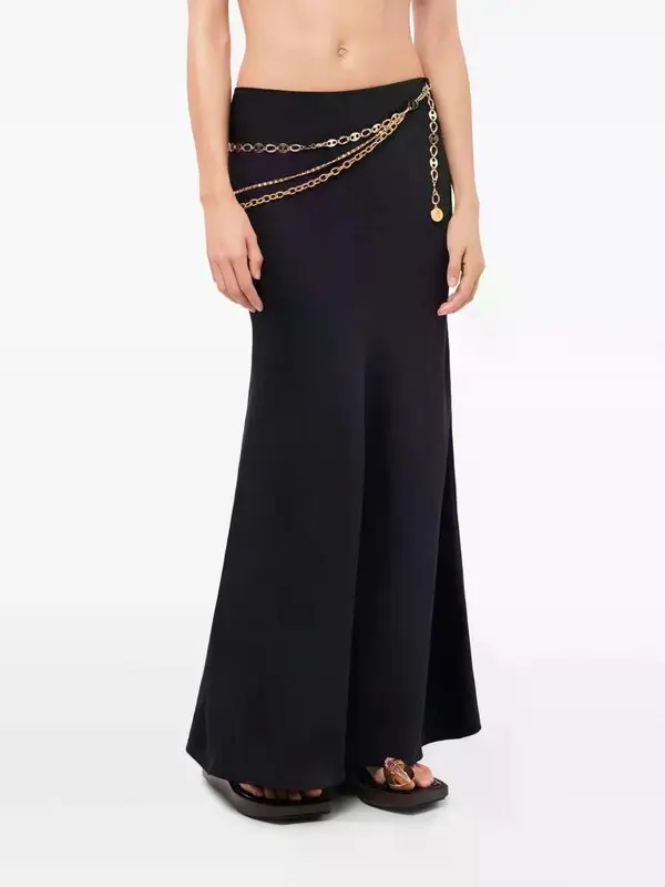 Rabanne Chain-detail Maxi Skirt - Black