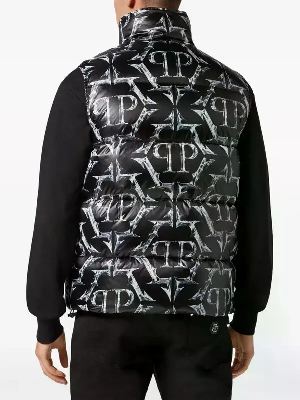 Philipp Plein Logo-print Drawstring Padded Gilet