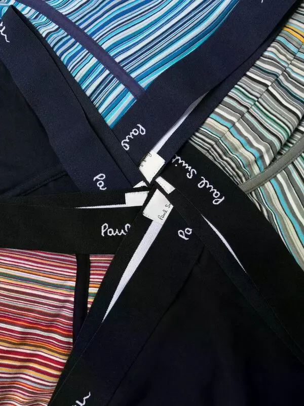 Paul Smith Logo-waistband Striped Boxers