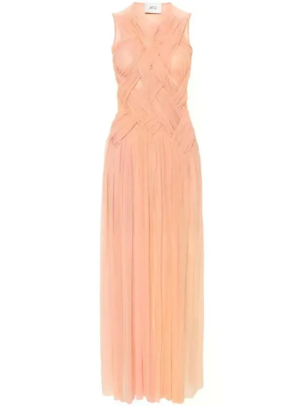 ATU BODY COUTURE Braided Maxi Dress - Pink