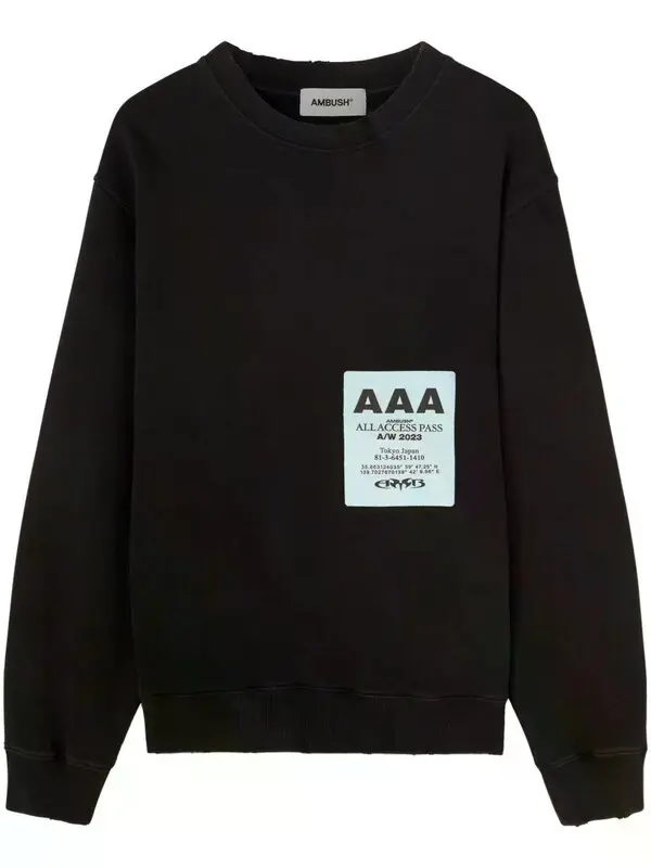 AMBUSH Cotton Sweatshirt With Patch Detail