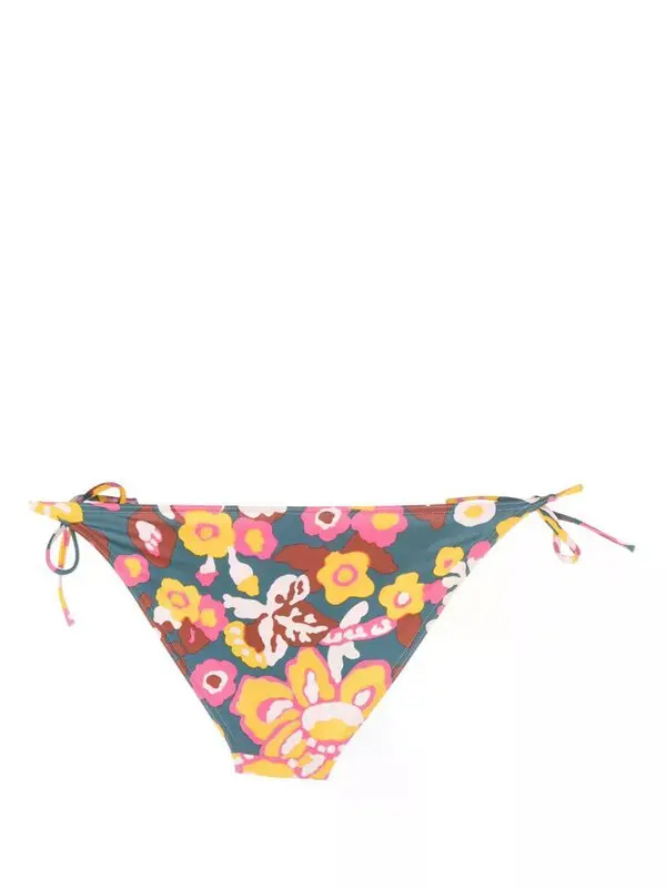 ERES Kaki Floral-print Bikini Bottoms - Blue