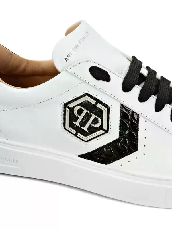 Philipp Plein Logo-patch Panelled Leather Sneakers