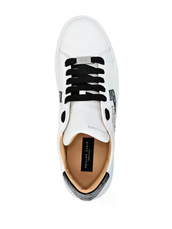 Philipp Plein Logo-patch Panelled Leather Sneakers