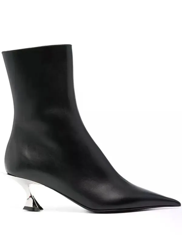 MUGLER 60mm Leather Ankle Boots