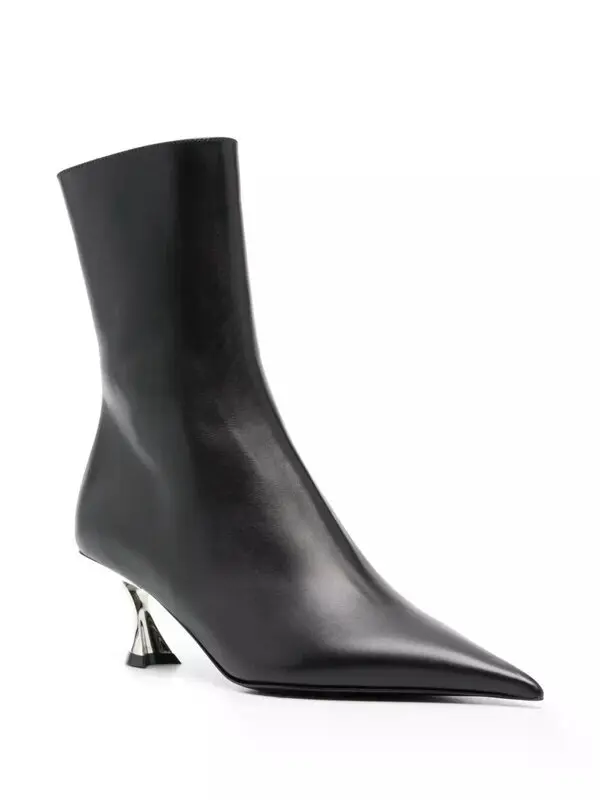 MUGLER 60mm Leather Ankle Boots