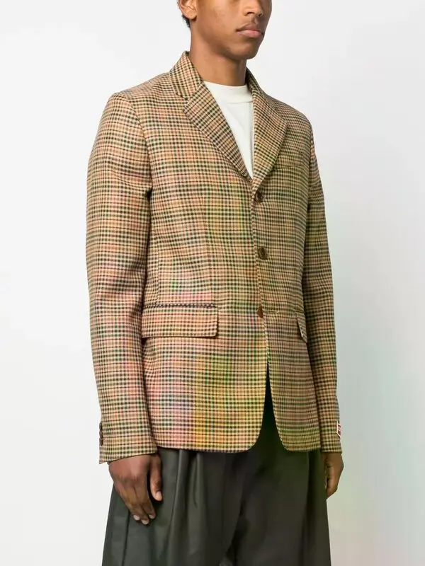 Kenzo Checked Single-breasted Blazer