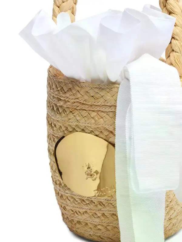 PATOU Iconic Raffia Bucket Bag