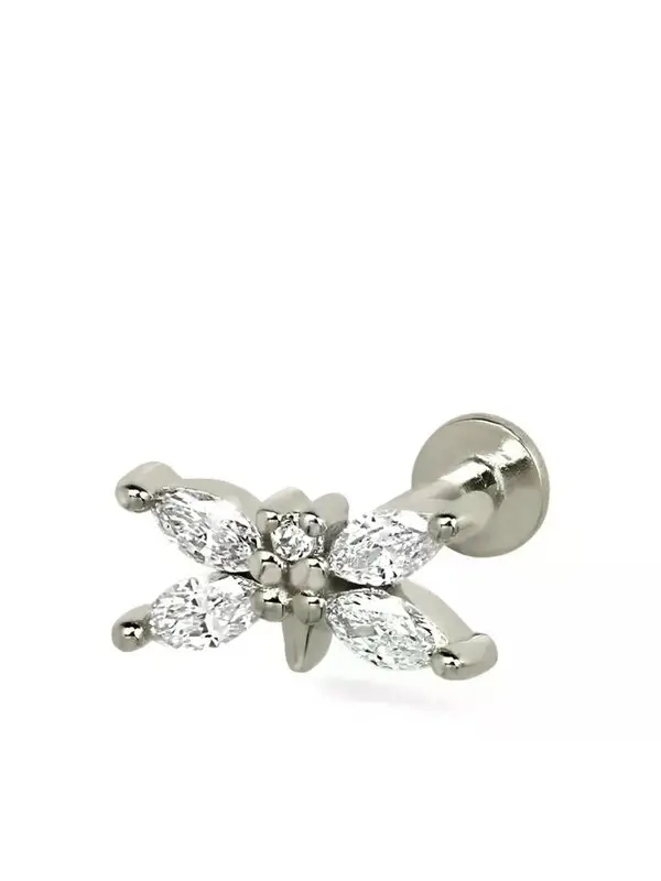 LARK & BERRY 14kt White Gold Butterfly Diamond Stud Earring