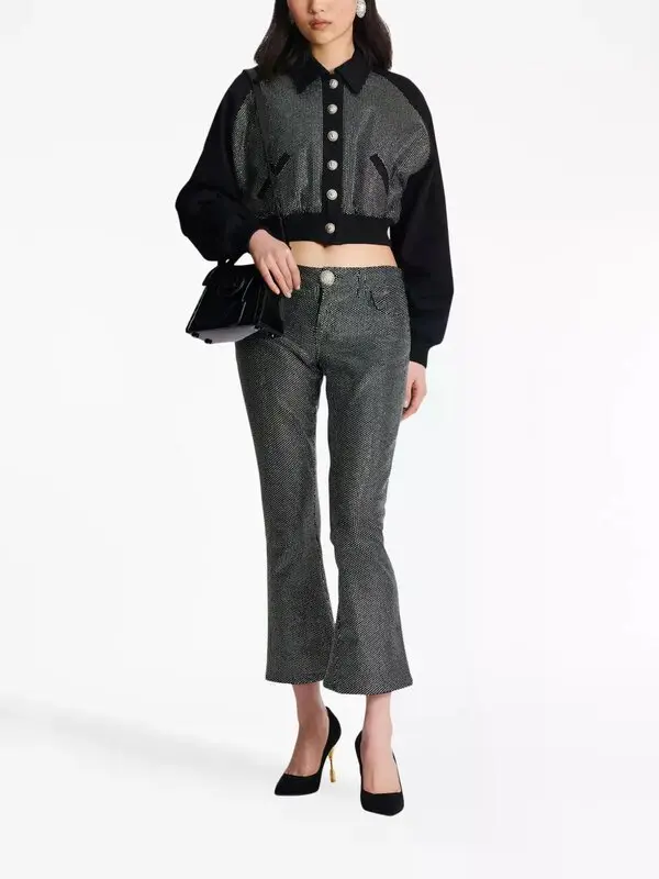 Balmain Logo-embellished Cropped Jacket