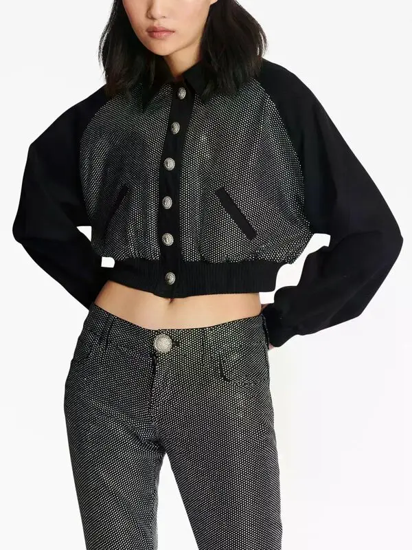 Balmain Logo-embellished Cropped Jacket