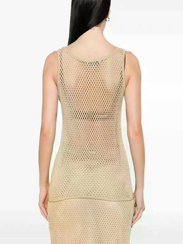 Prada Open-knit Tank Top - Neutrals