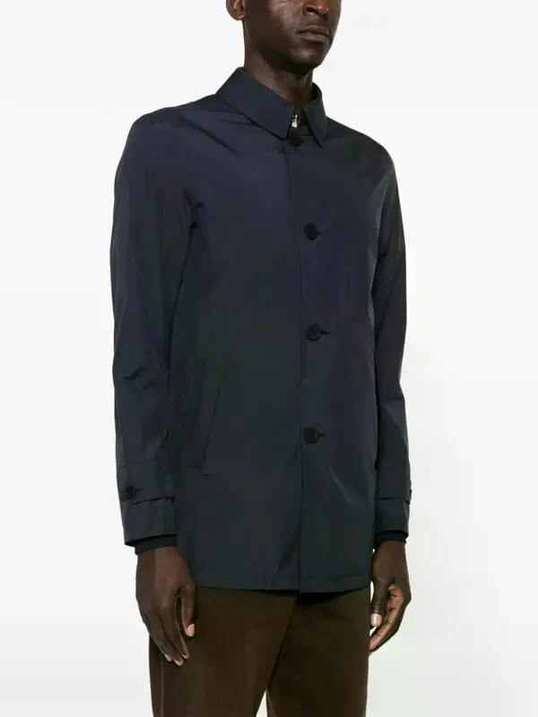 Herno Buttoned Lightweight Jacket - Blue