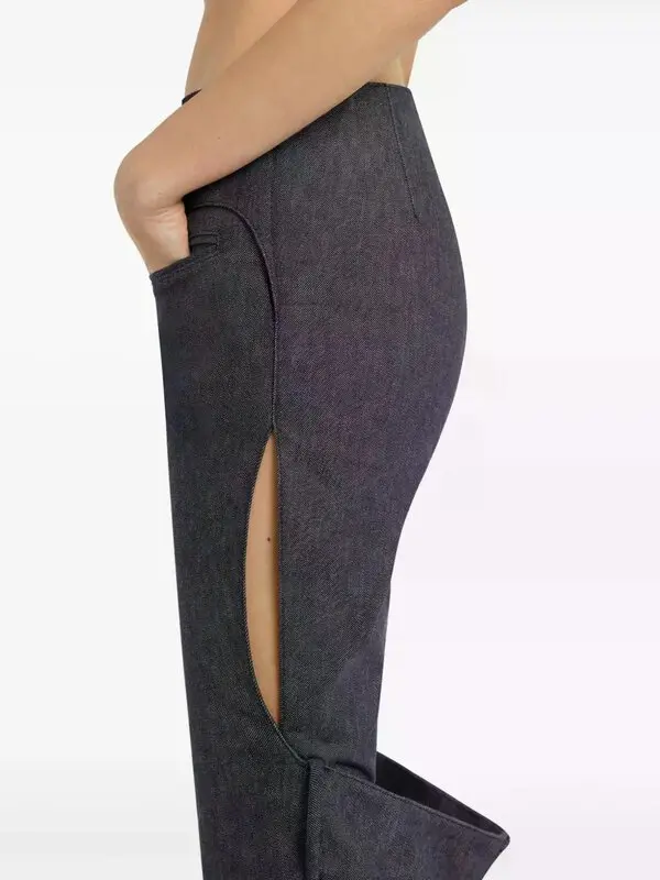 COURREGES Cut-out Detailing Trousers - Grey