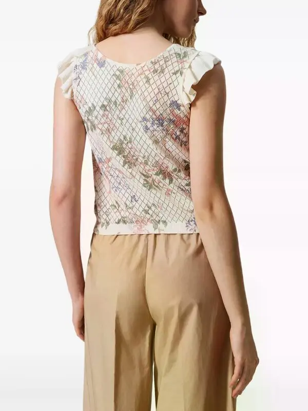 TWINSET Floral Knitted Top