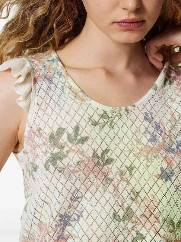 TWINSET Floral Knitted Top
