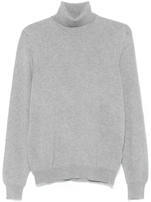 Fedeli Cashmere Roll Neck Sweater - Grey