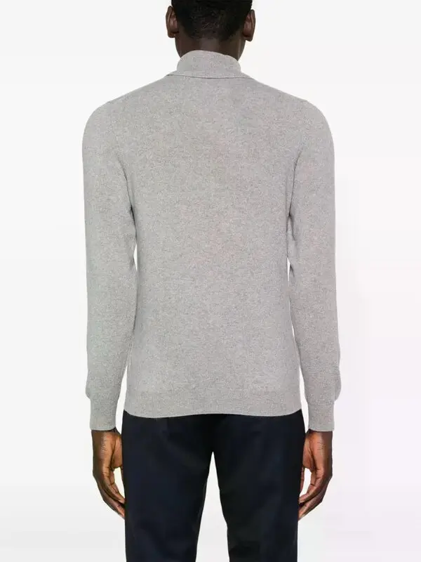 Fedeli Cashmere Roll Neck Sweater - Grey