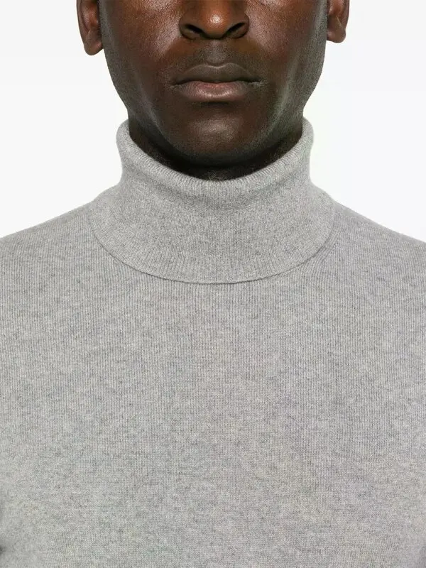 Fedeli Cashmere Roll Neck Sweater - Grey
