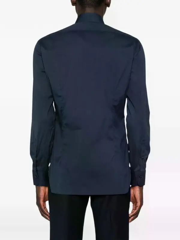 BARBA NAPOLI Spread-collar Shirt - Blue