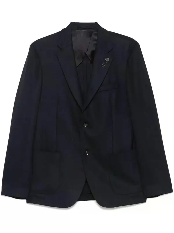LARDINI Wool Blazer - Blue