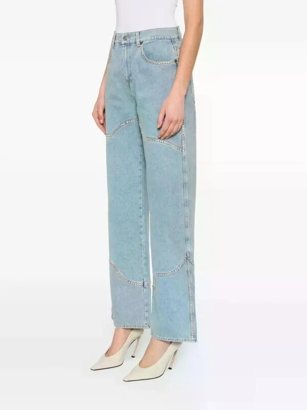 Giuseppe Di Morabito High-rise Straight-leg Jeans With Crystal Embellishments