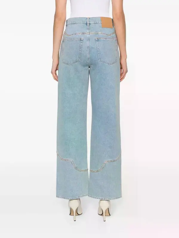 Giuseppe Di Morabito High-rise Straight-leg Jeans With Crystal Embellishments