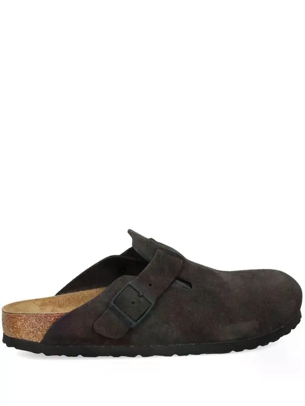 BIRKENSTOCK Boston Velvet Mules - Grey