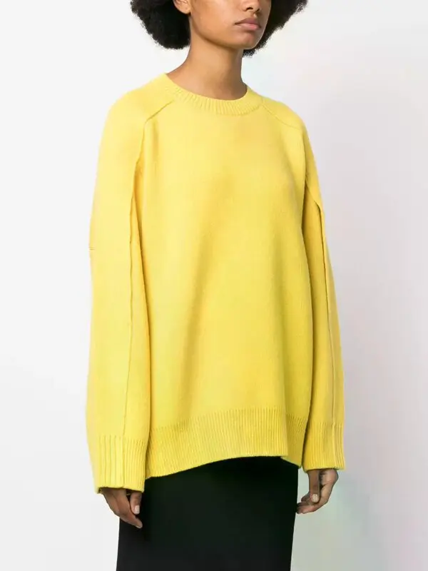LANVIN Cape-back Knitted Jumper - Yellow