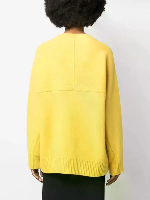 LANVIN Cape-back Knitted Jumper - Yellow
