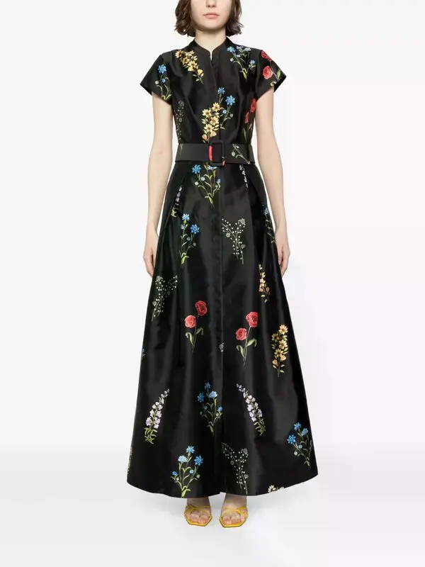 Sachin & Babi Marta Floral-print Gown - Blue
